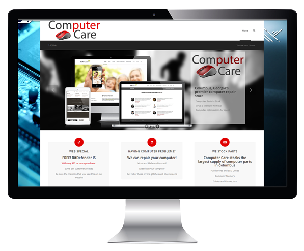 monitor w website – Computer Care – Sales & Service